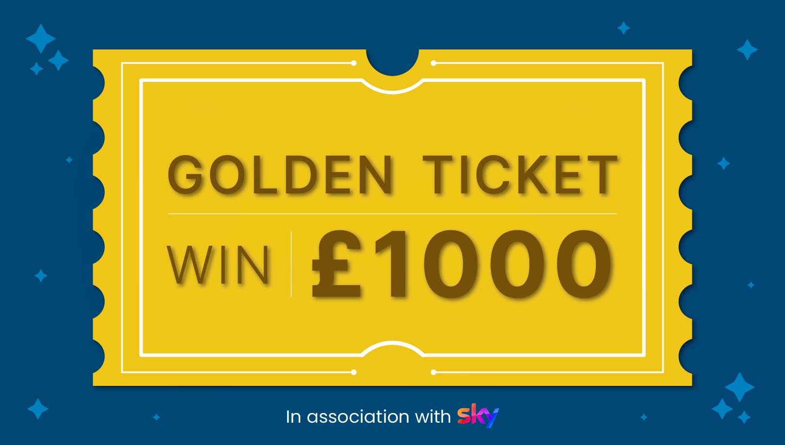 Golden Ticket £1000 prize draw | Broadband Finder