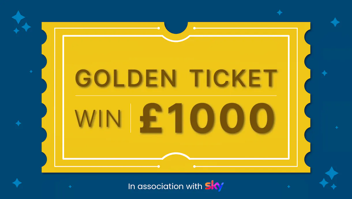 Golden Ticket £1000 prize draw | Broadband Finder